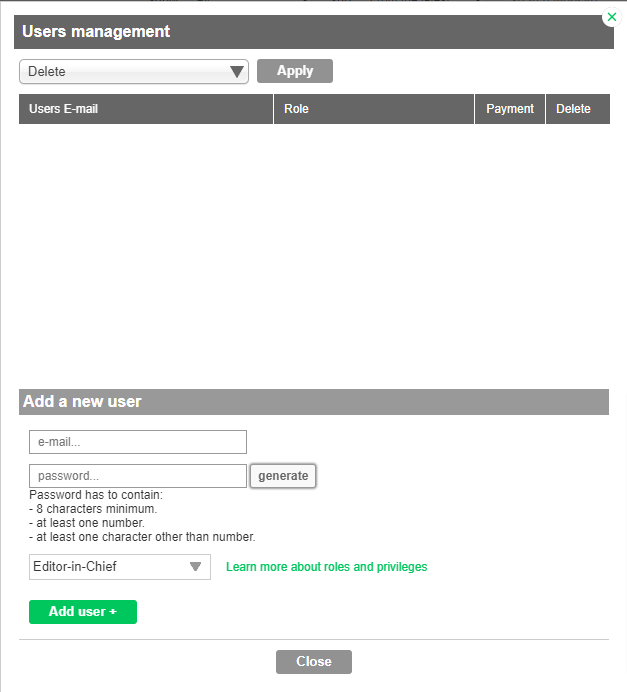 Knowledge base - CMS - Add new users
