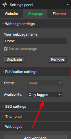 Knowledge base - a "Login" element - what is it and how to use it