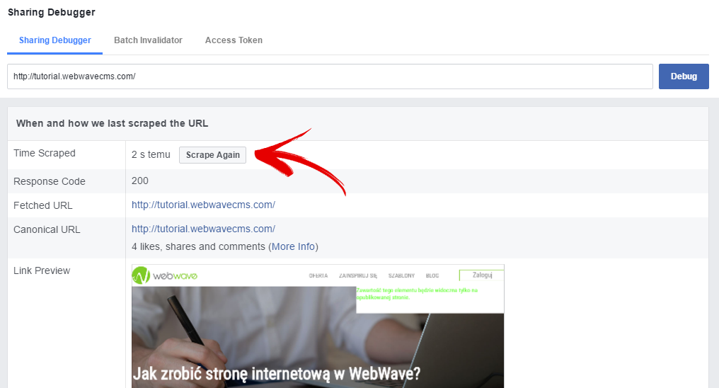 Knowledge base - Facebook Debugger