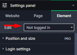 Knowledge base - a "Login" element - what is it and how to use it