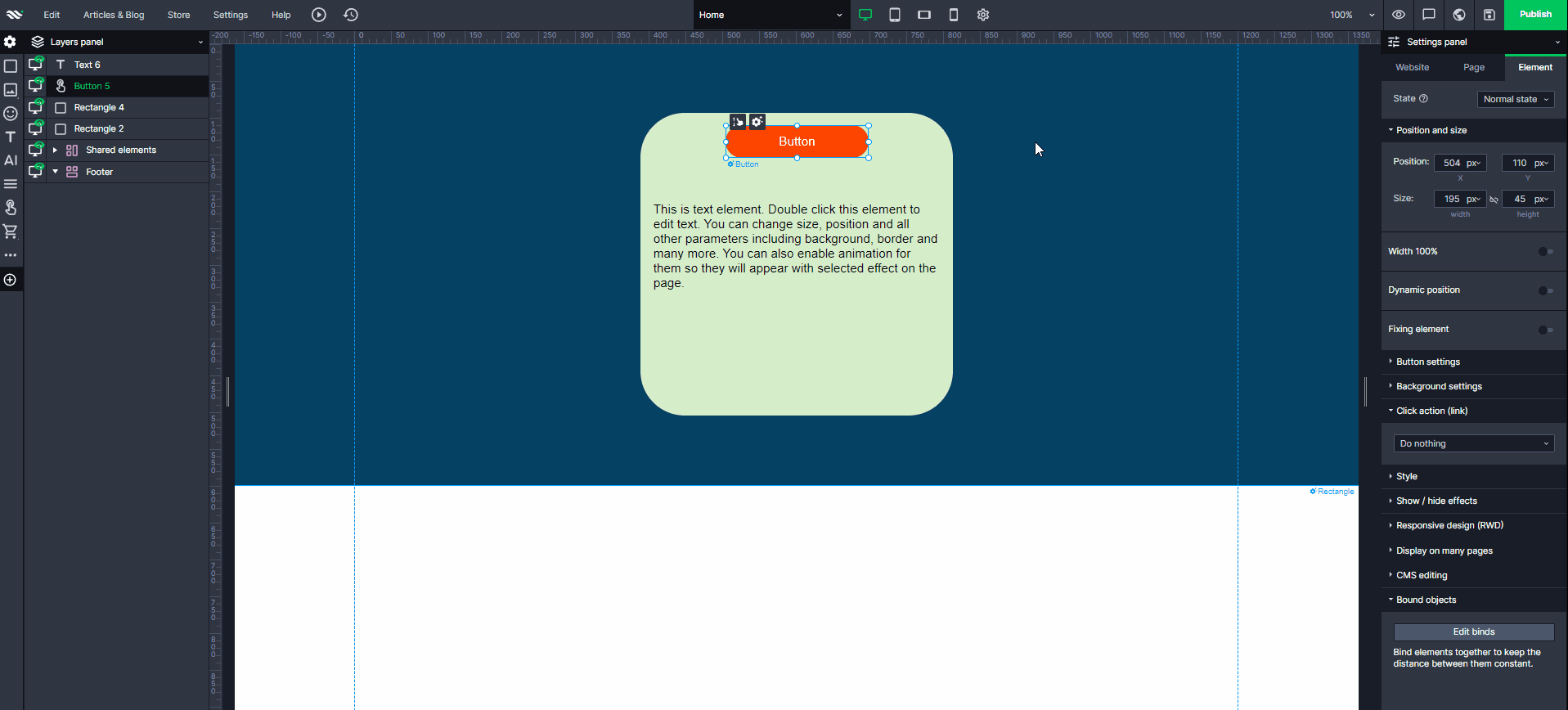 Knowledge base - Show and hide elements on your website